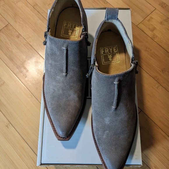 Frye | Shoes | Frye Sacha Moto Shootie Dark Grey Womens Size 75 | Poshmark